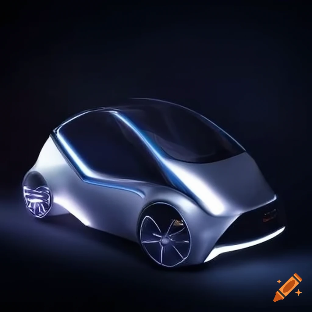 Futuristic electric car in 2098