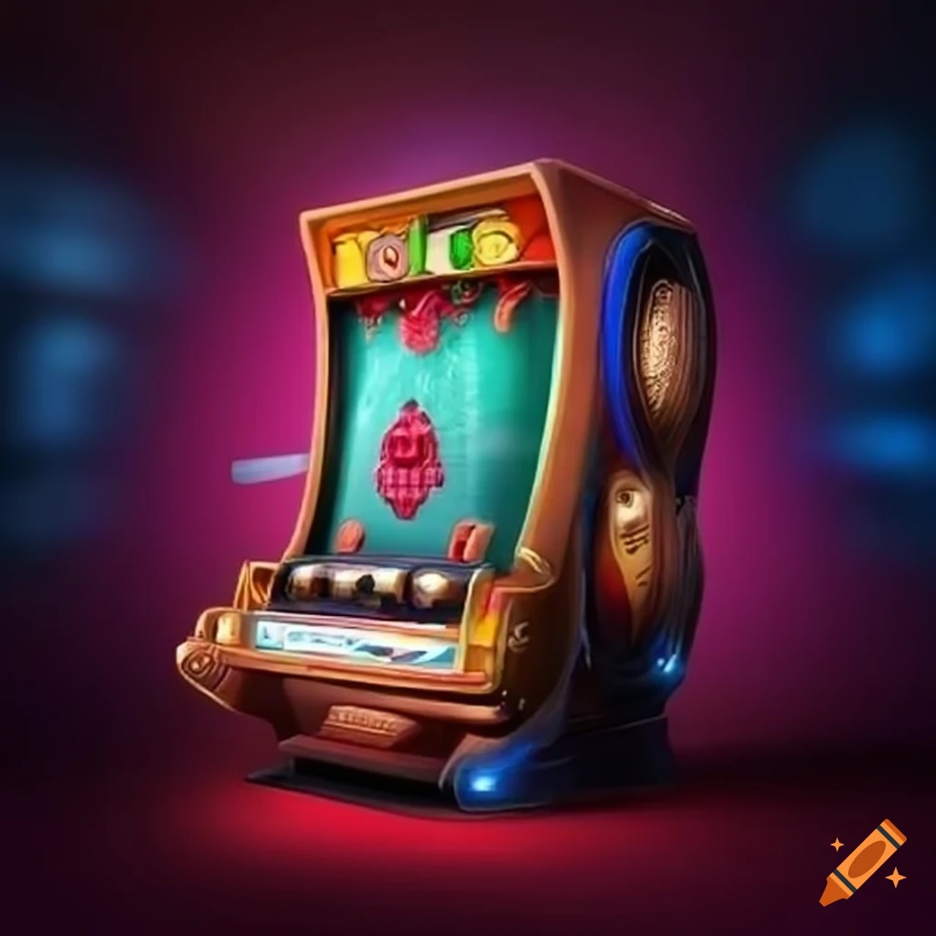 Make a cover for a game on the theme of slot machines grab a 3d on Craiyon