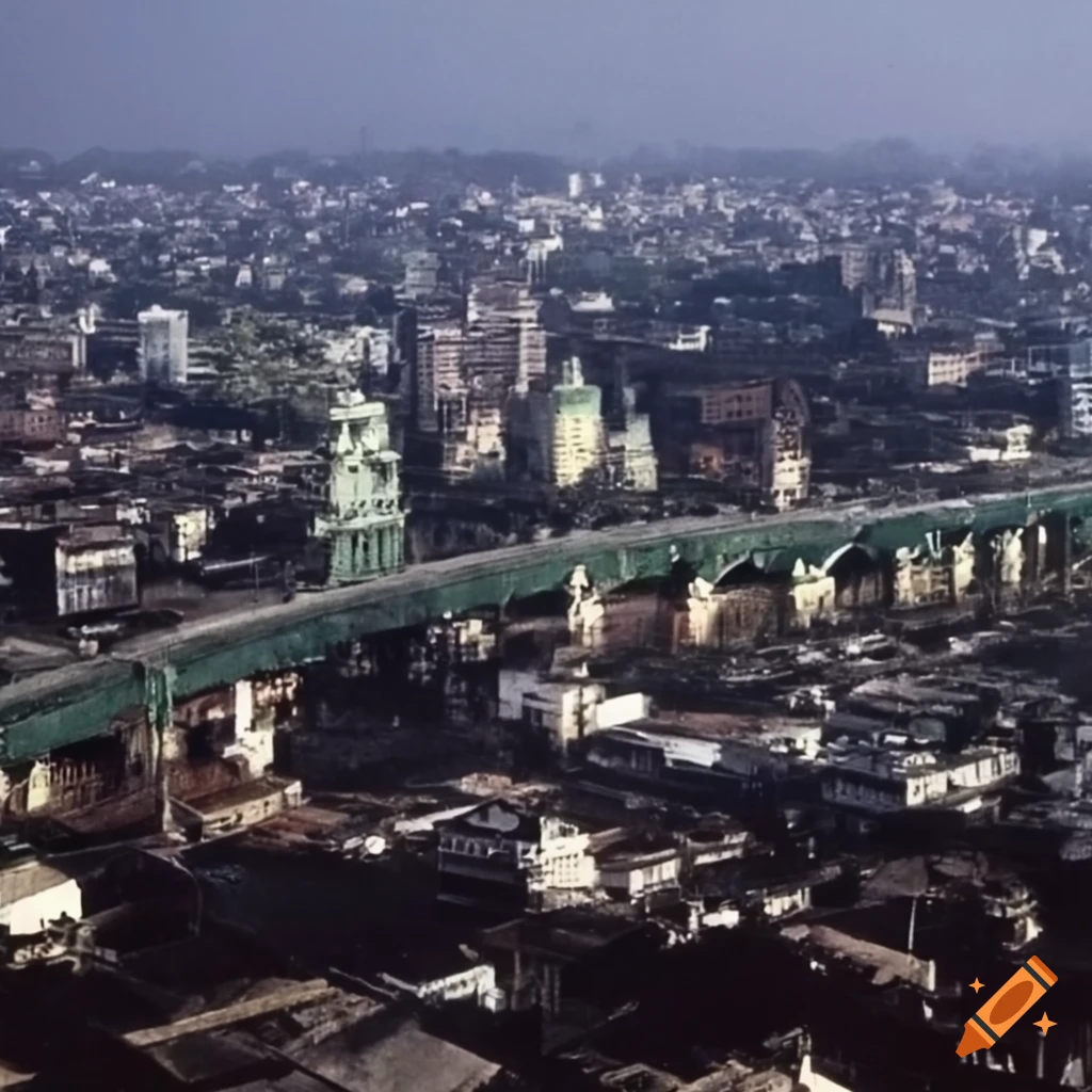 City of yangon, myanmar in 1980