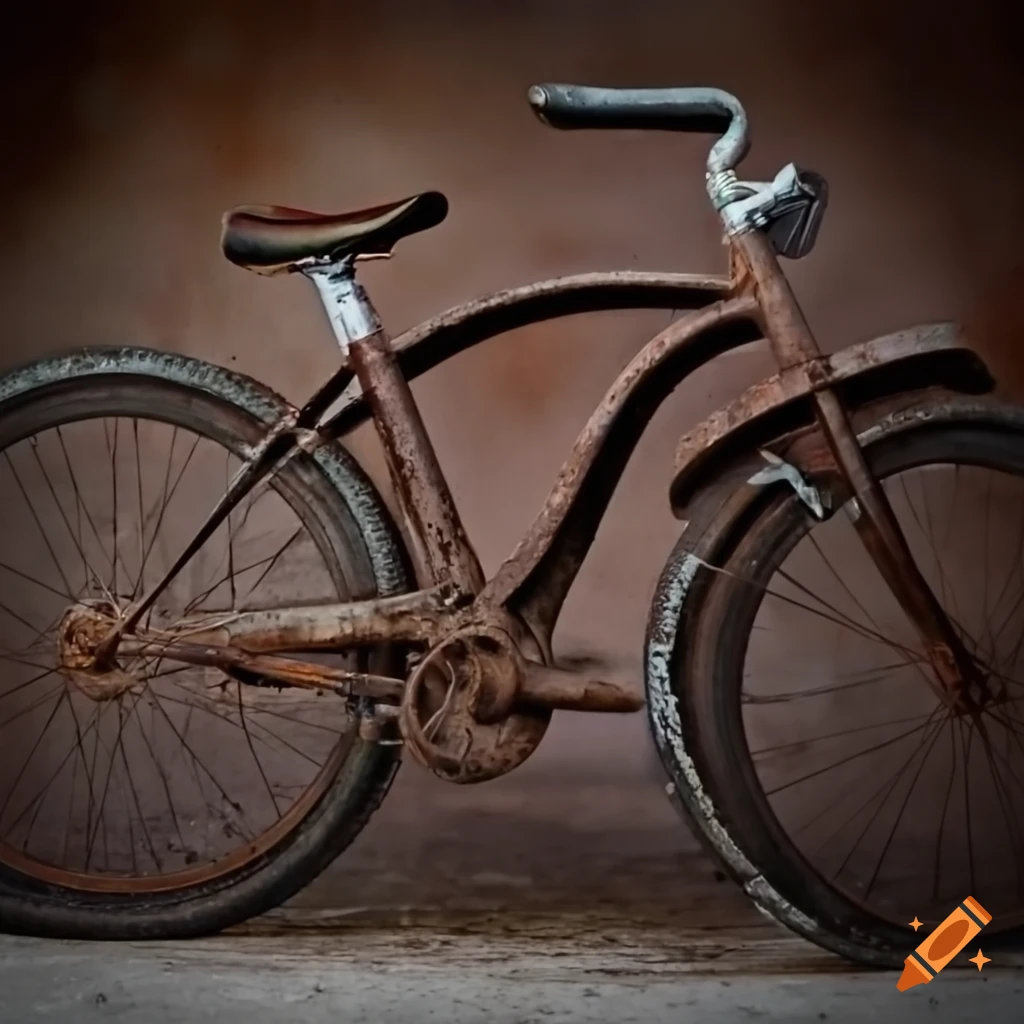 A rusty bike on Craiyon