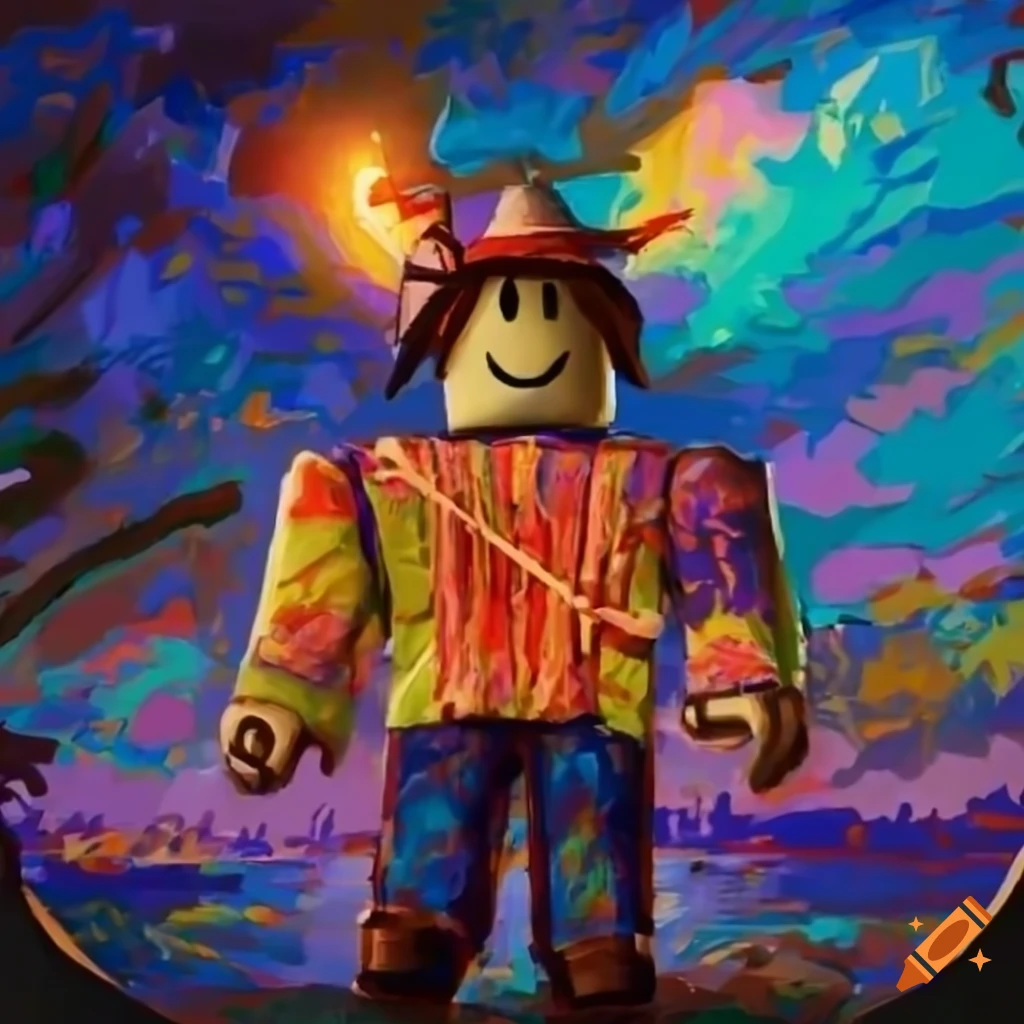 Roblox in post impressionism style