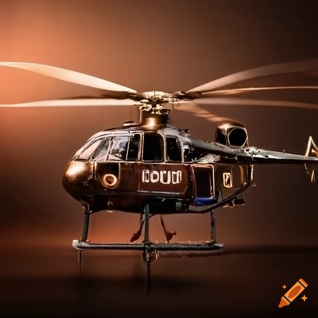 Copper "police helicopter" on Craiyon