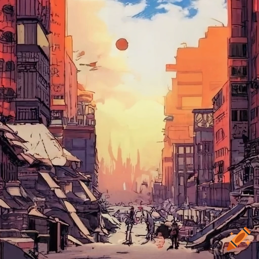 A city in katsuhiro otomo style