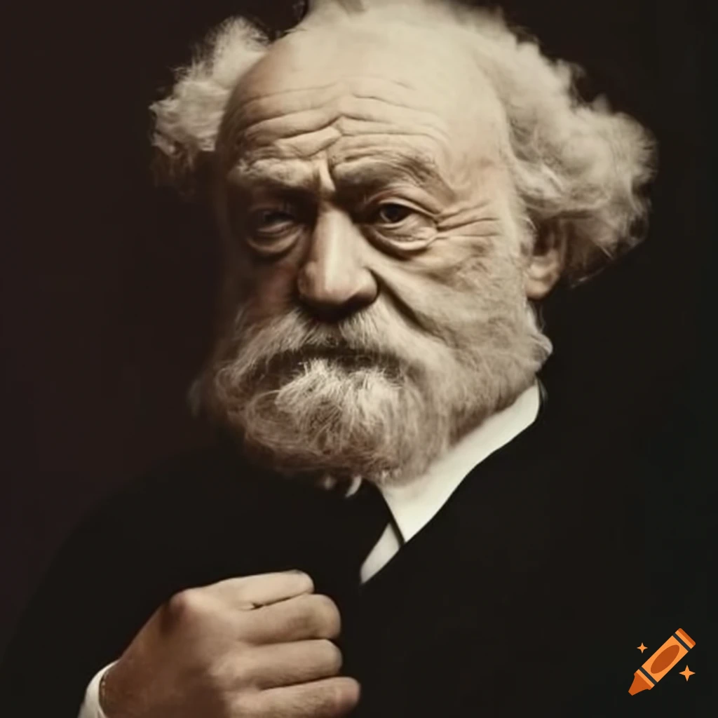 Victor hugo posing with hand in hair