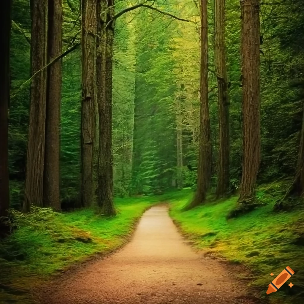 Beautiful Forest Path Wallpaper