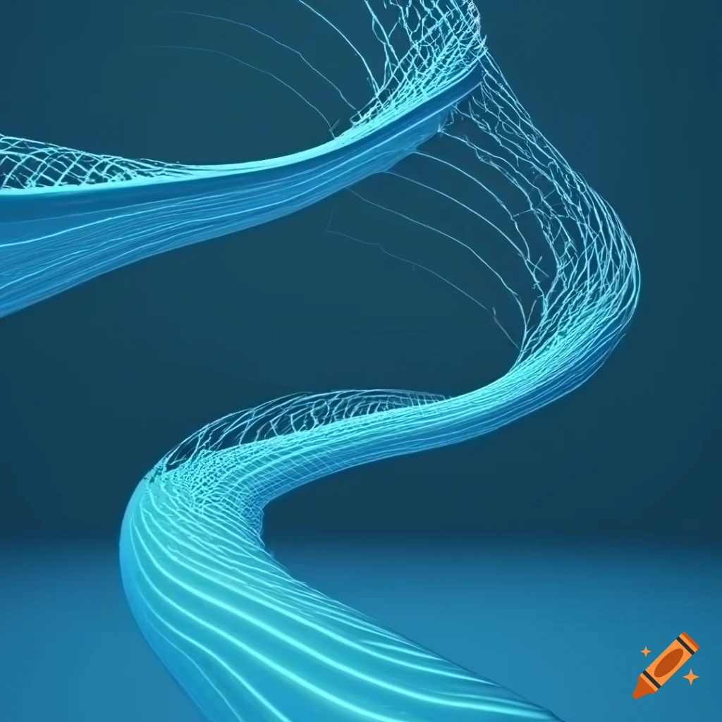 Picture of a net like wave structure [3D Render]. The Structure has ...