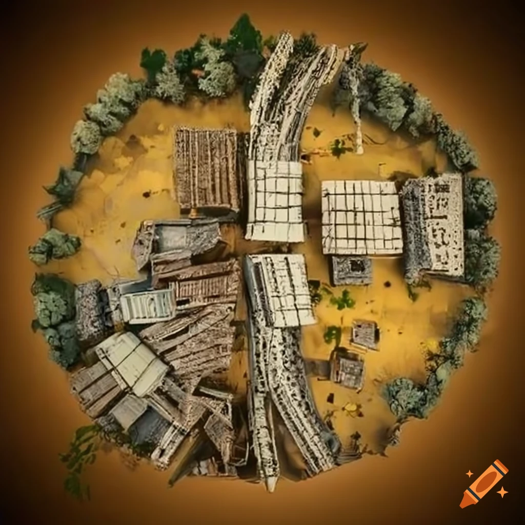 City made from trees on Craiyon