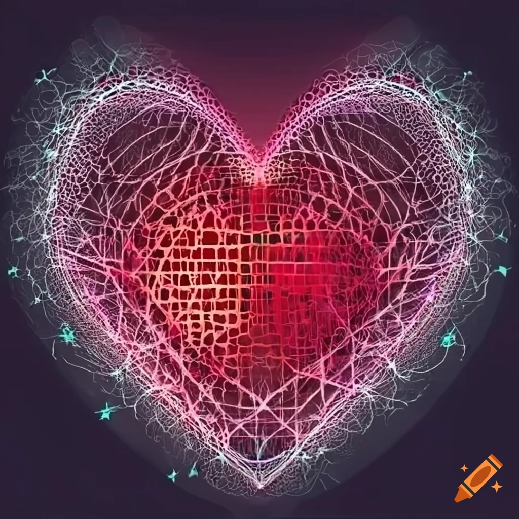 Nice complex heart design on Craiyon