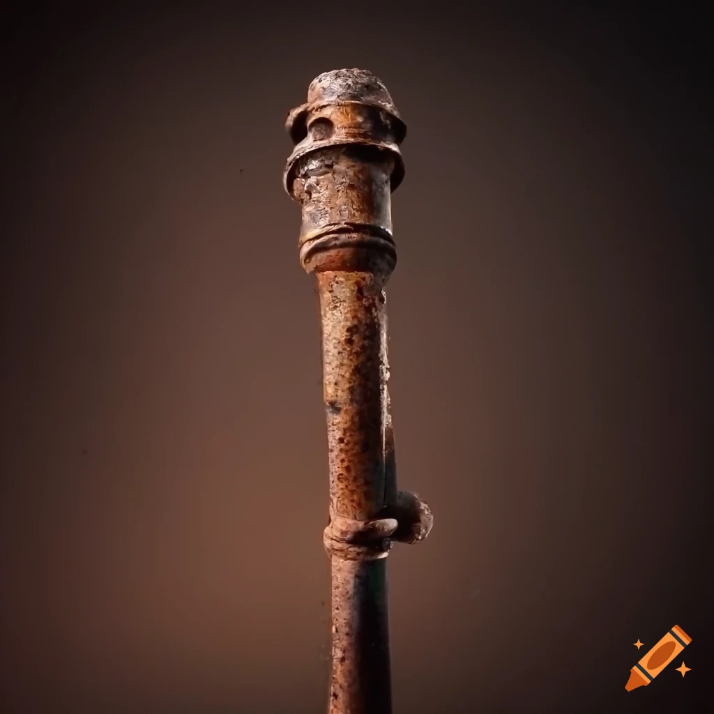 Old dilapidated broken rusty pipes