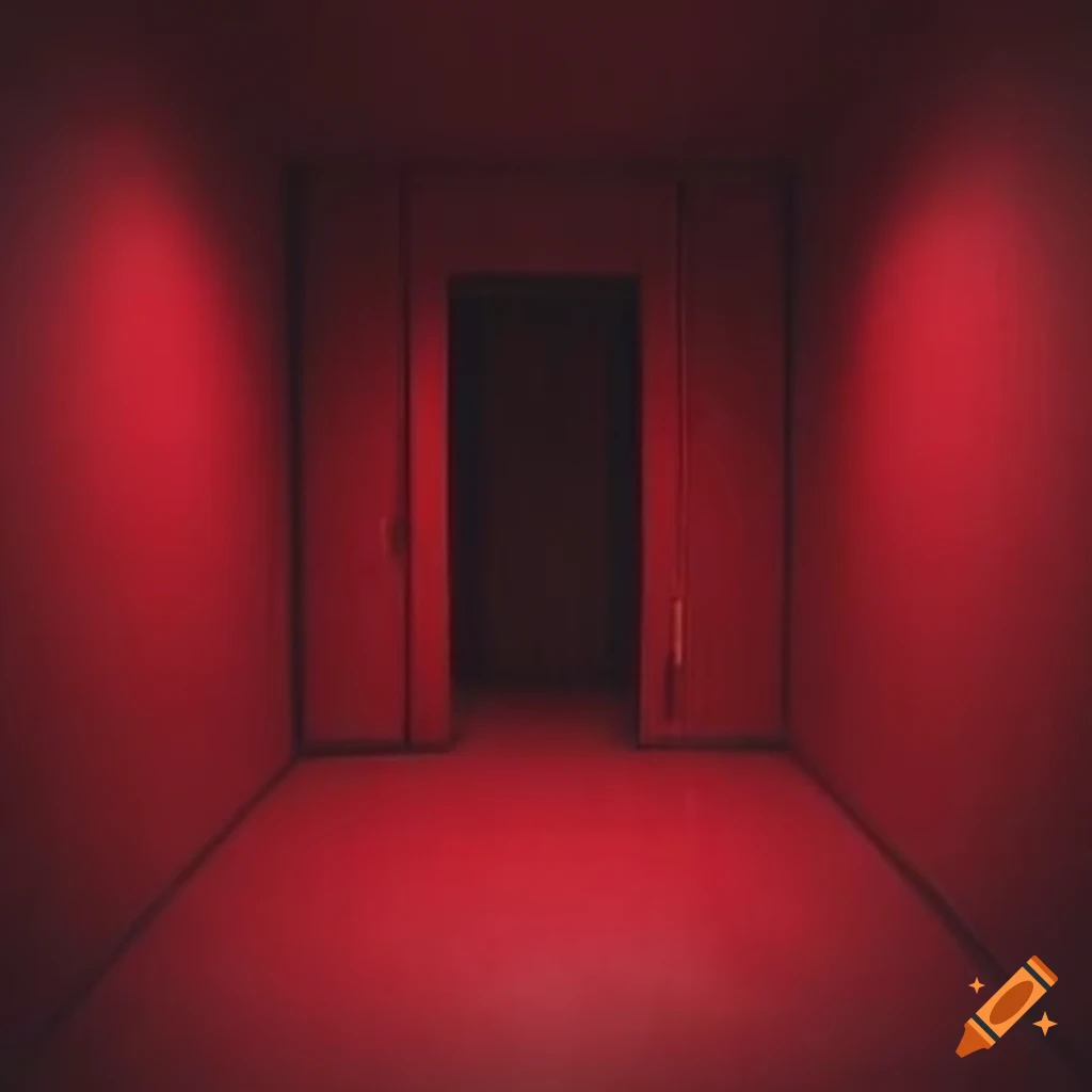 Strange red room with no doors on Craiyon