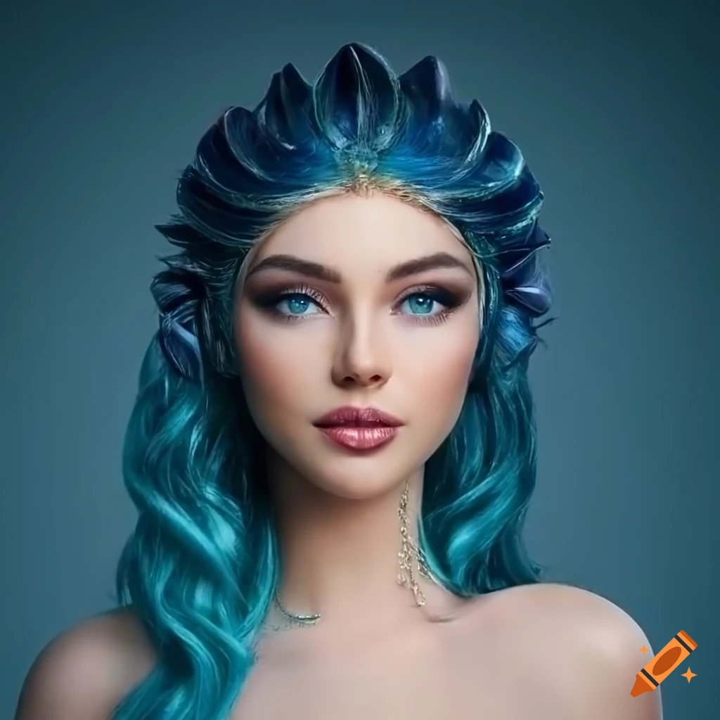 🧜🏼‍♀️, high detail, 4K ultra HD, high resolution, perfect eyes ...