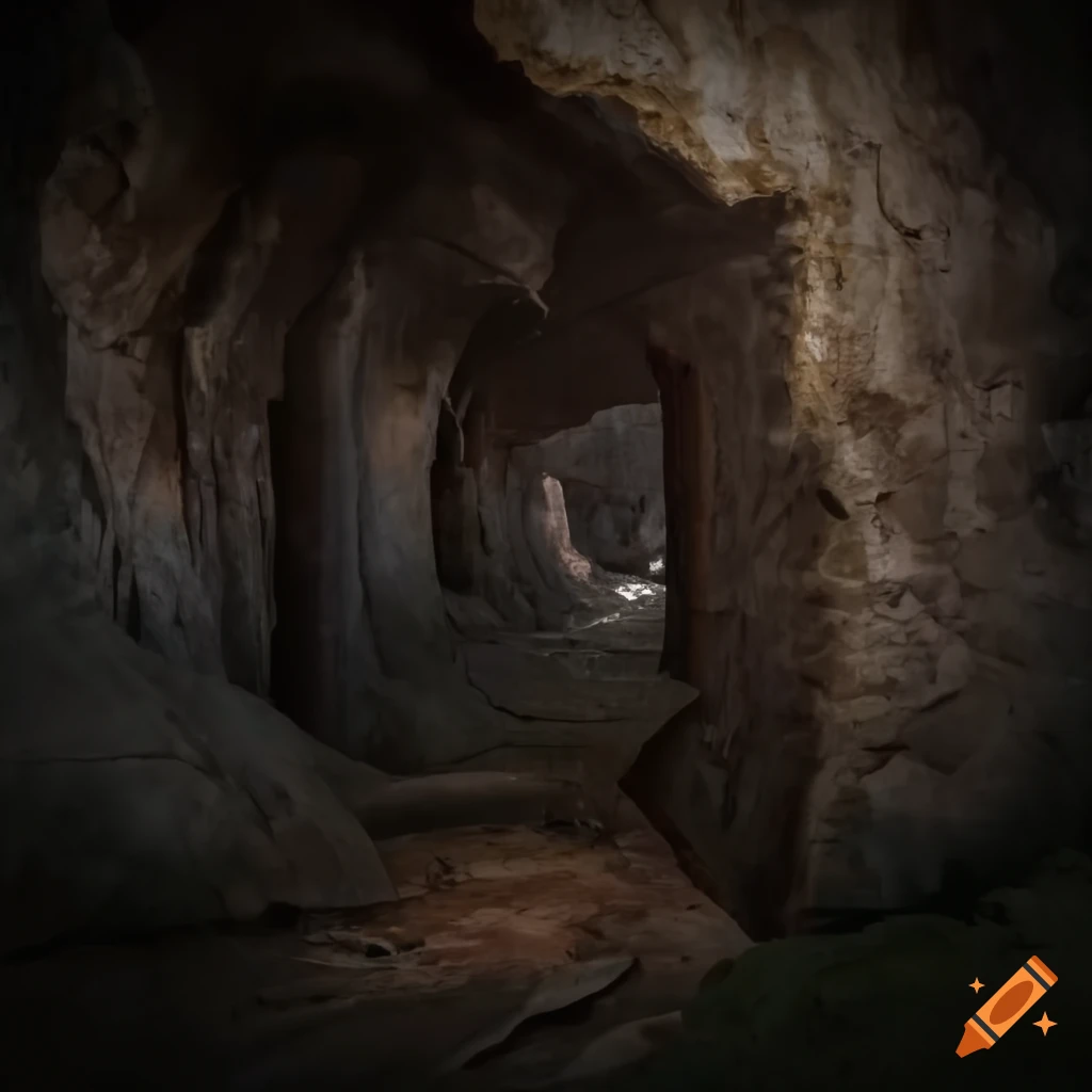 Old dilapidated rusty broken caves