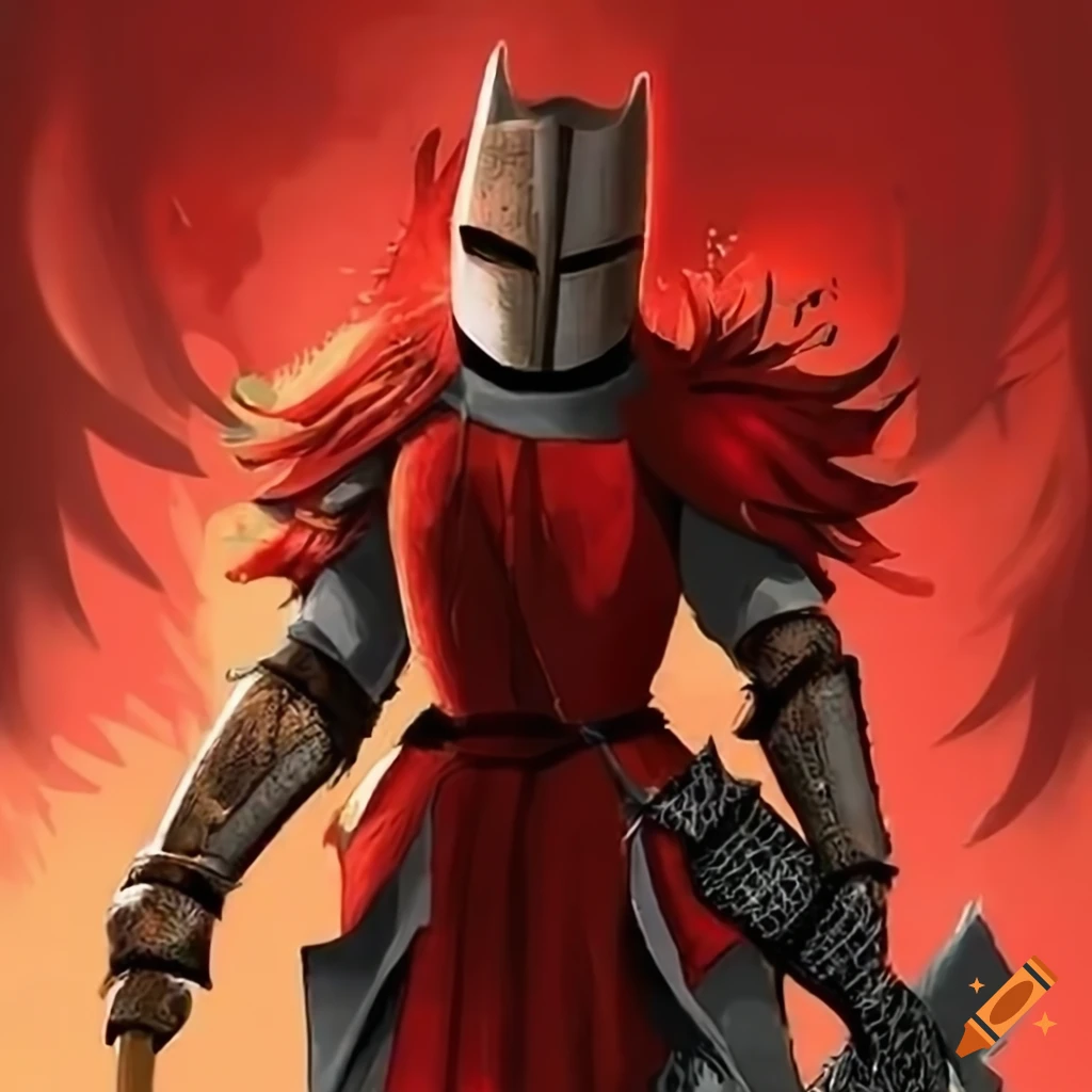 Red knight on Craiyon