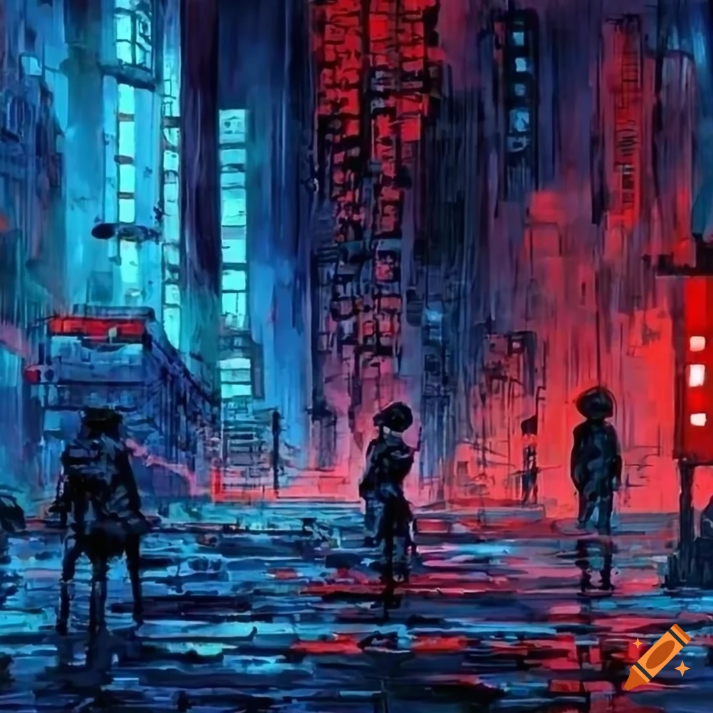 Red Dark Cyber City