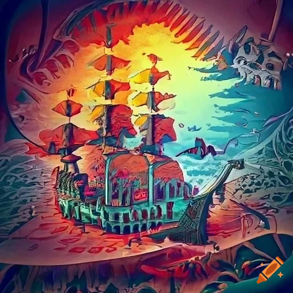 Prompt: Create a captivating design featuring the artistic style of M.C ...