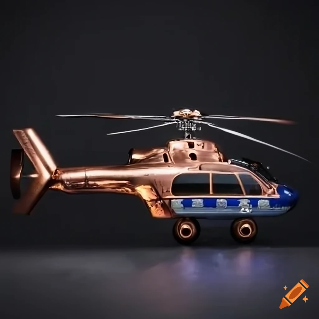 Copper "police helicopter" on Craiyon