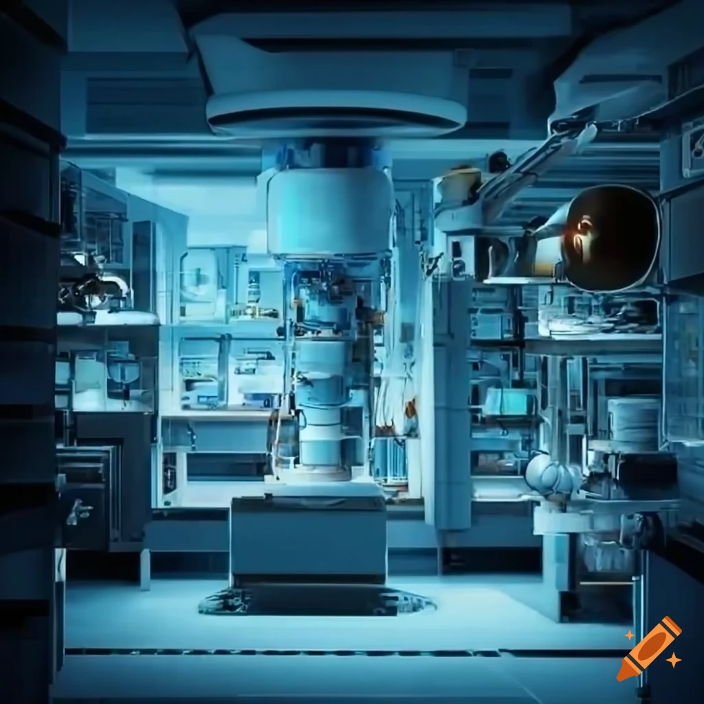 Laboratory, inside building, white and bright, robots, robotic ...