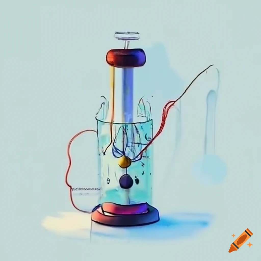 Electrochemical cell with two electrodes in laboratory environment