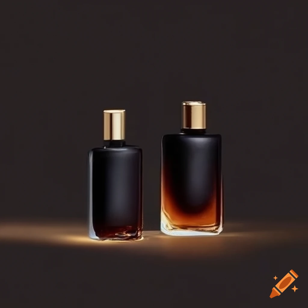 Minimalistic perfume collection with a dozen bottles on Craiyon