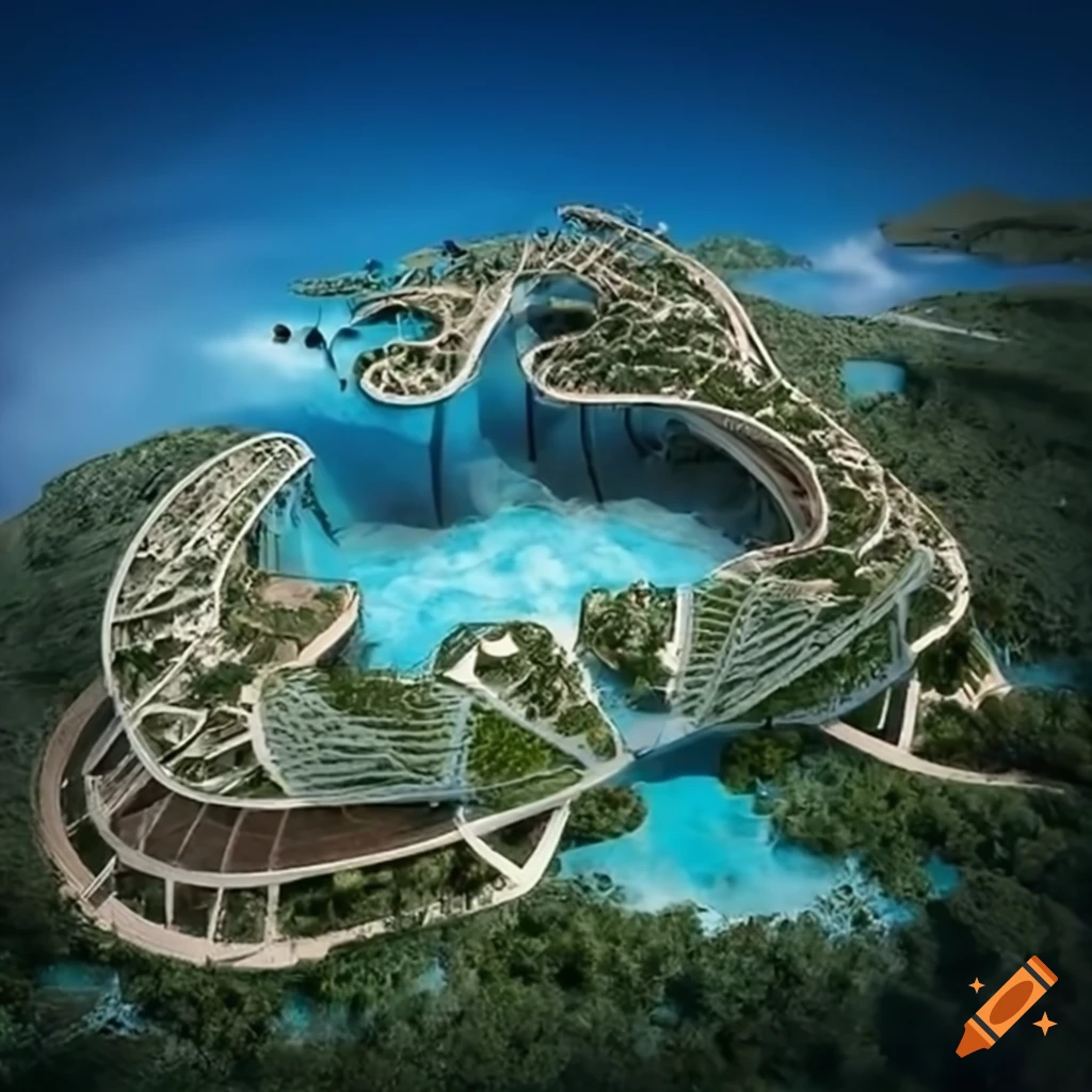 Ecological tourism architectural complex on the beach