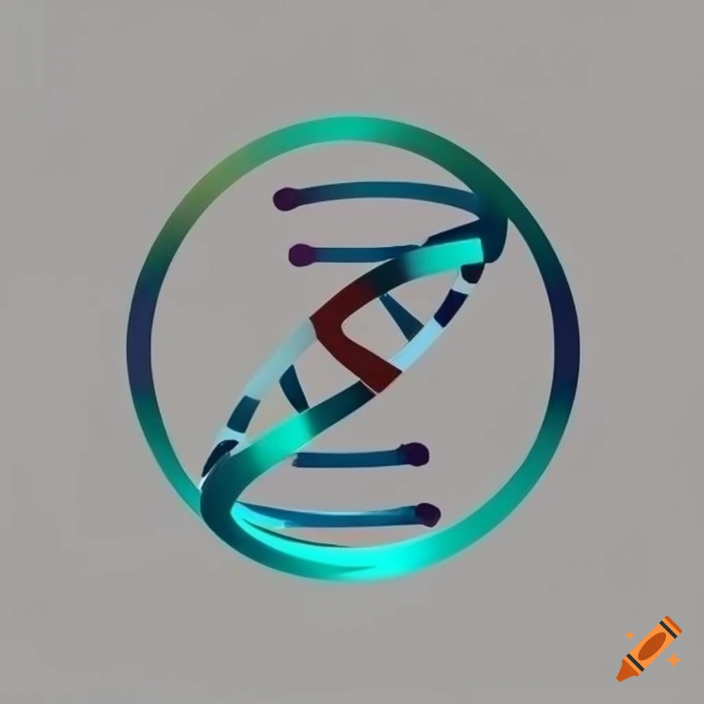 Startup accelerator logo with dna helix