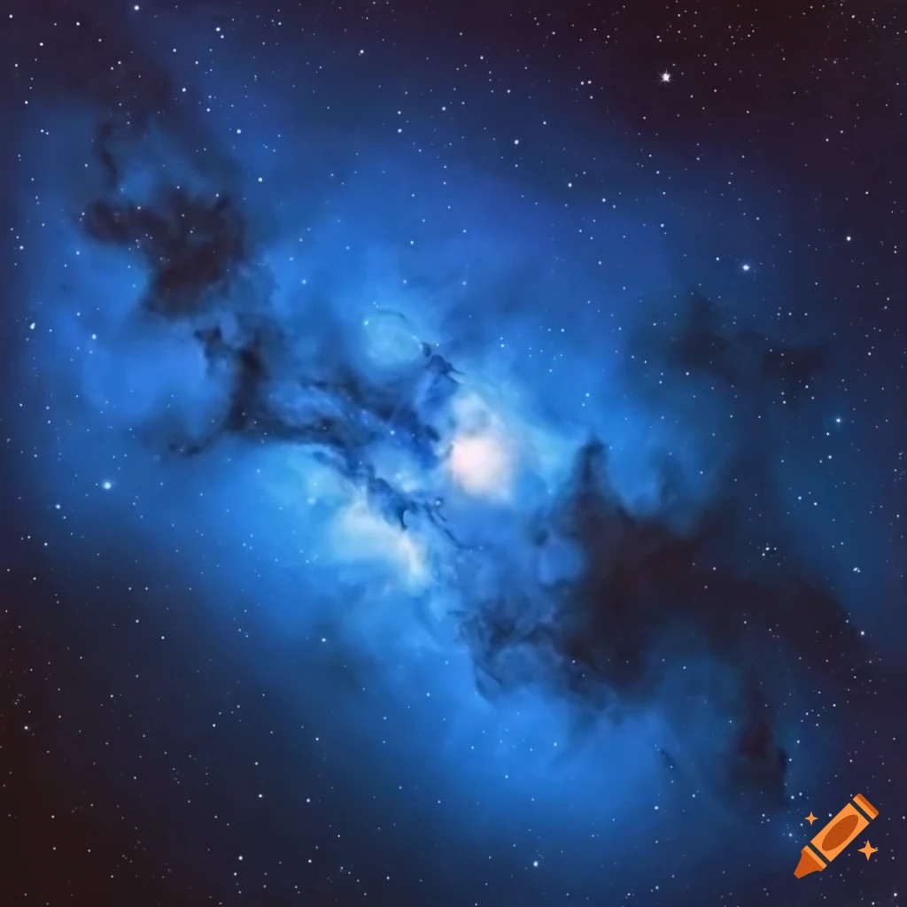 Blue nebula sky on Craiyon