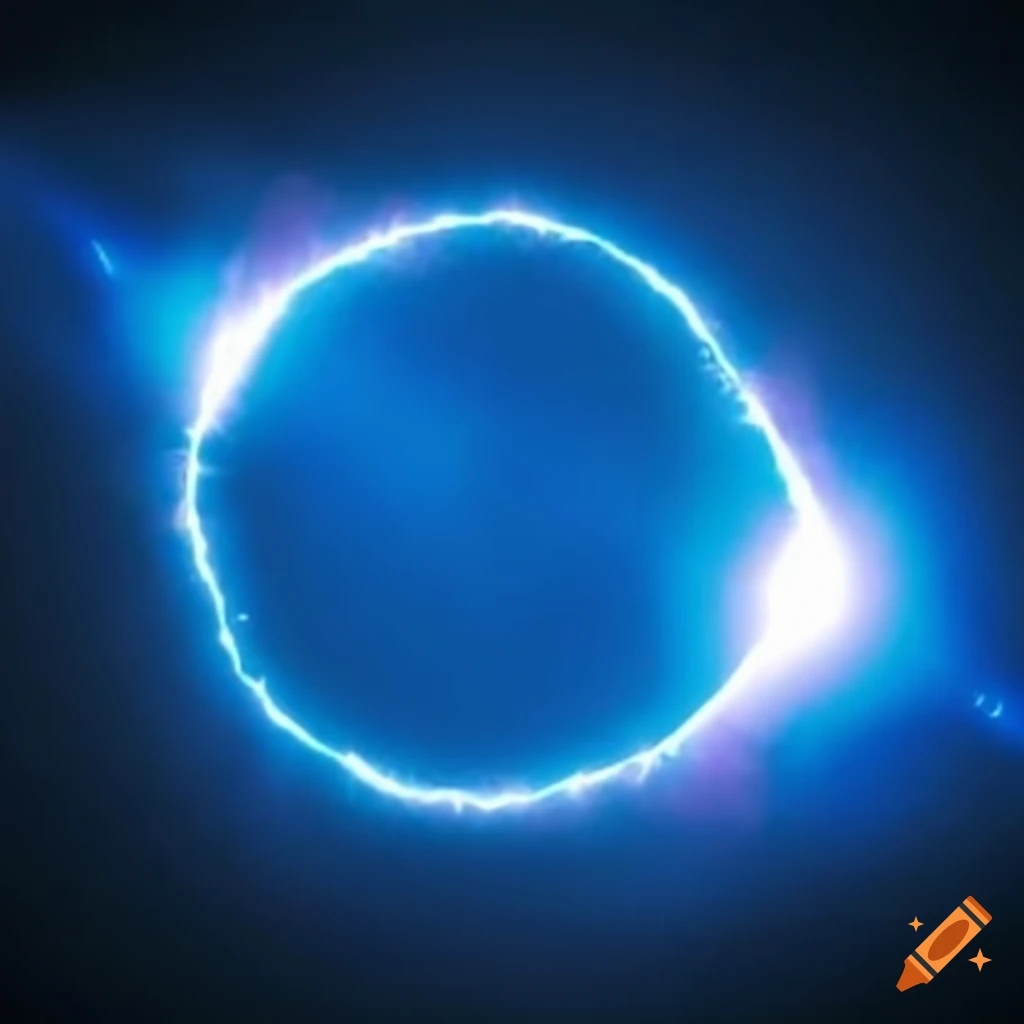 An electric blue star shining bright