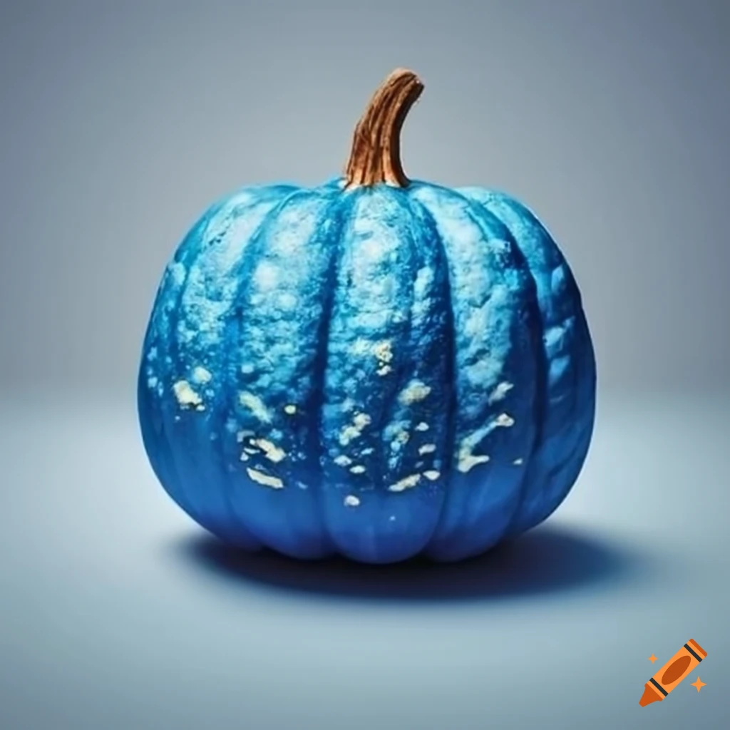 Blue pumpkin on Craiyon