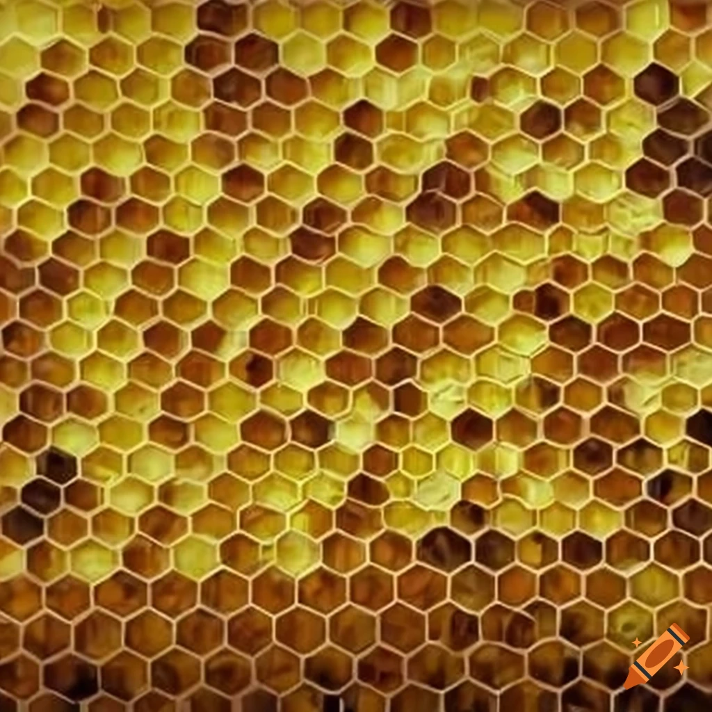 Honeycomb honey hive on Craiyon