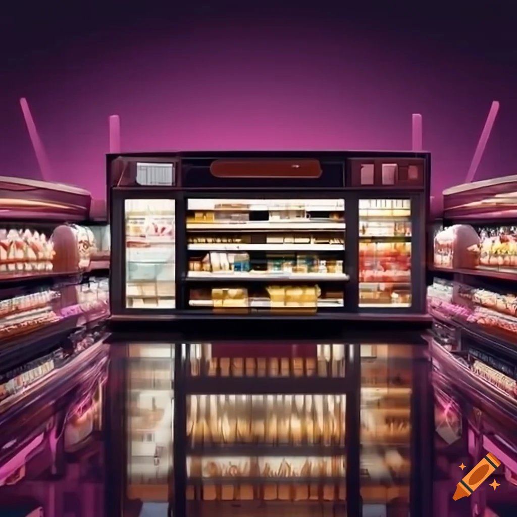 Futuristic supermarket, hd, wide range