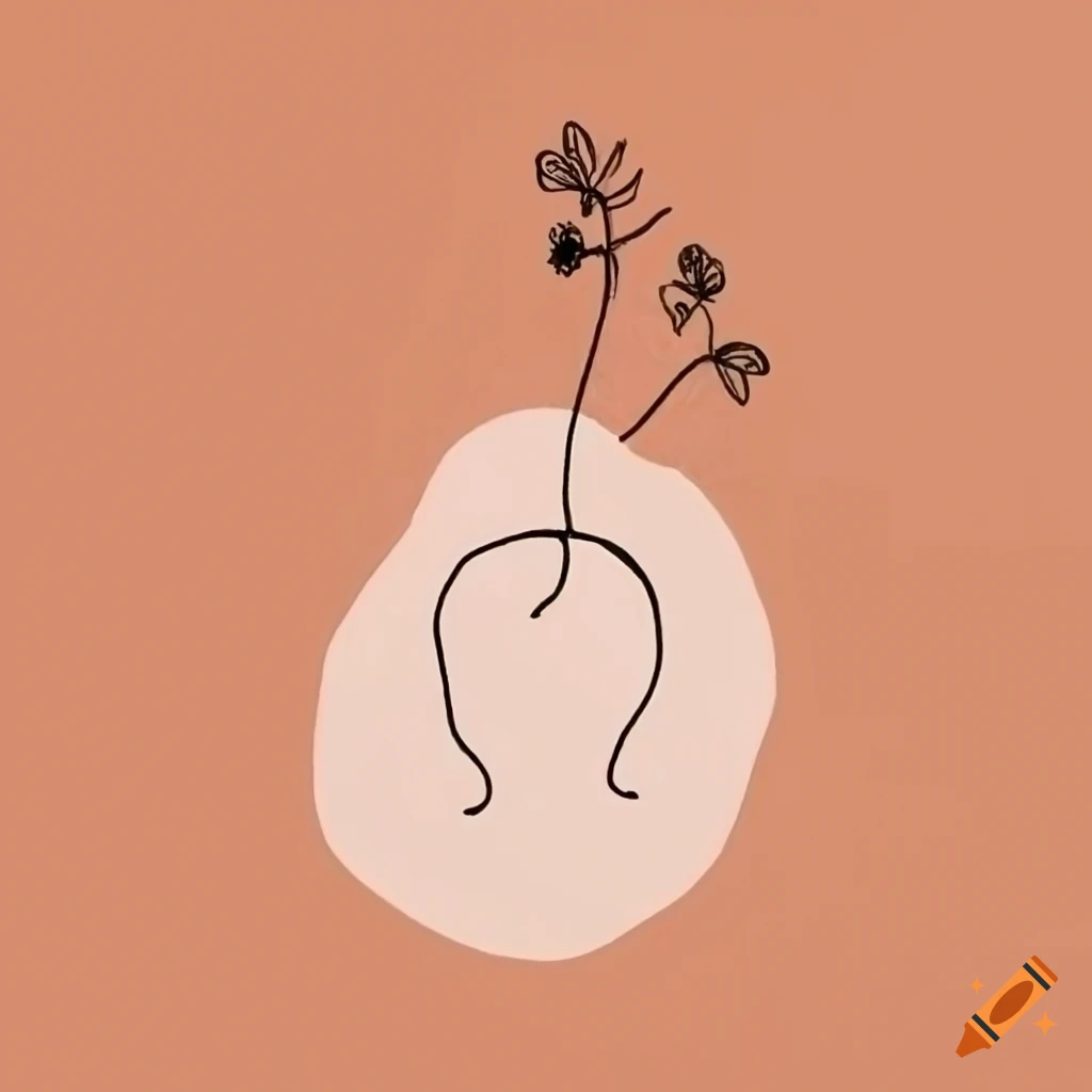 Boho, minimalist drawing, line art, flower on Craiyon