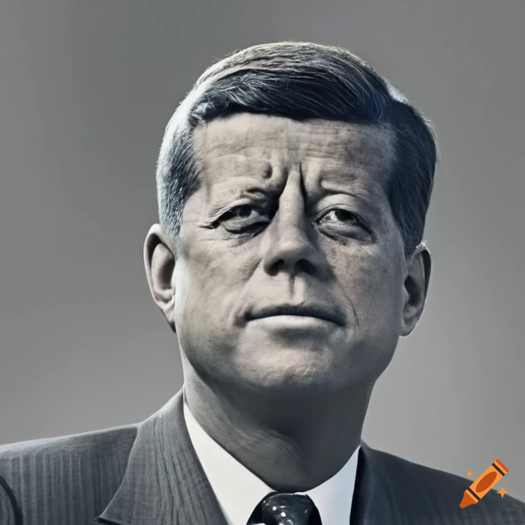 John f. kennedy en face a face pour un échange de conversation agréable on Craiyon
