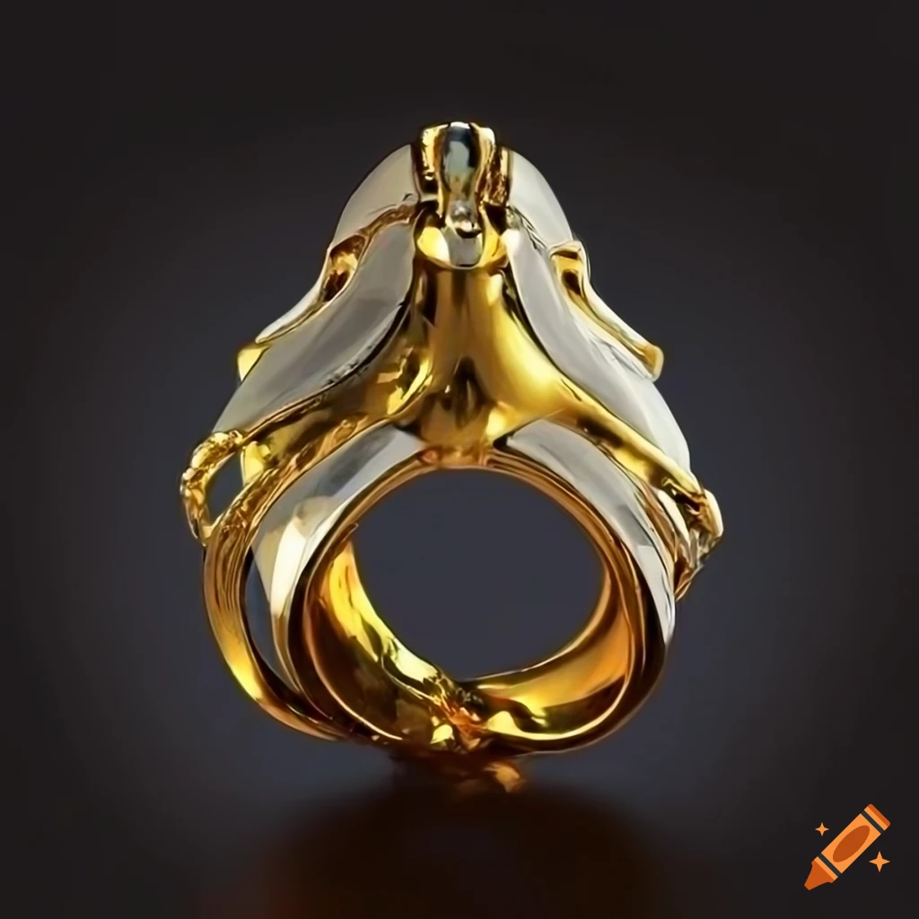Platinum and gold futuristic, alien like, fantasy, and structural ...