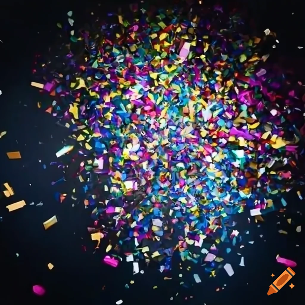 Big confetti explosion on Craiyon