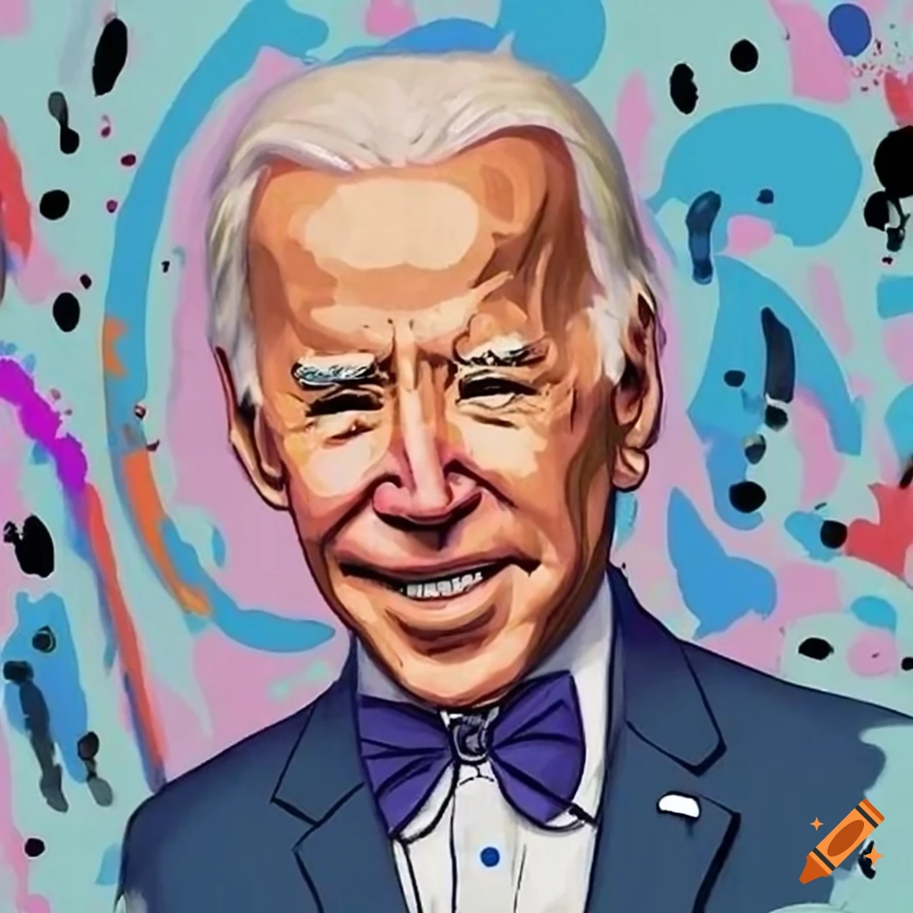 Joe biden drawn by peter max on Craiyon