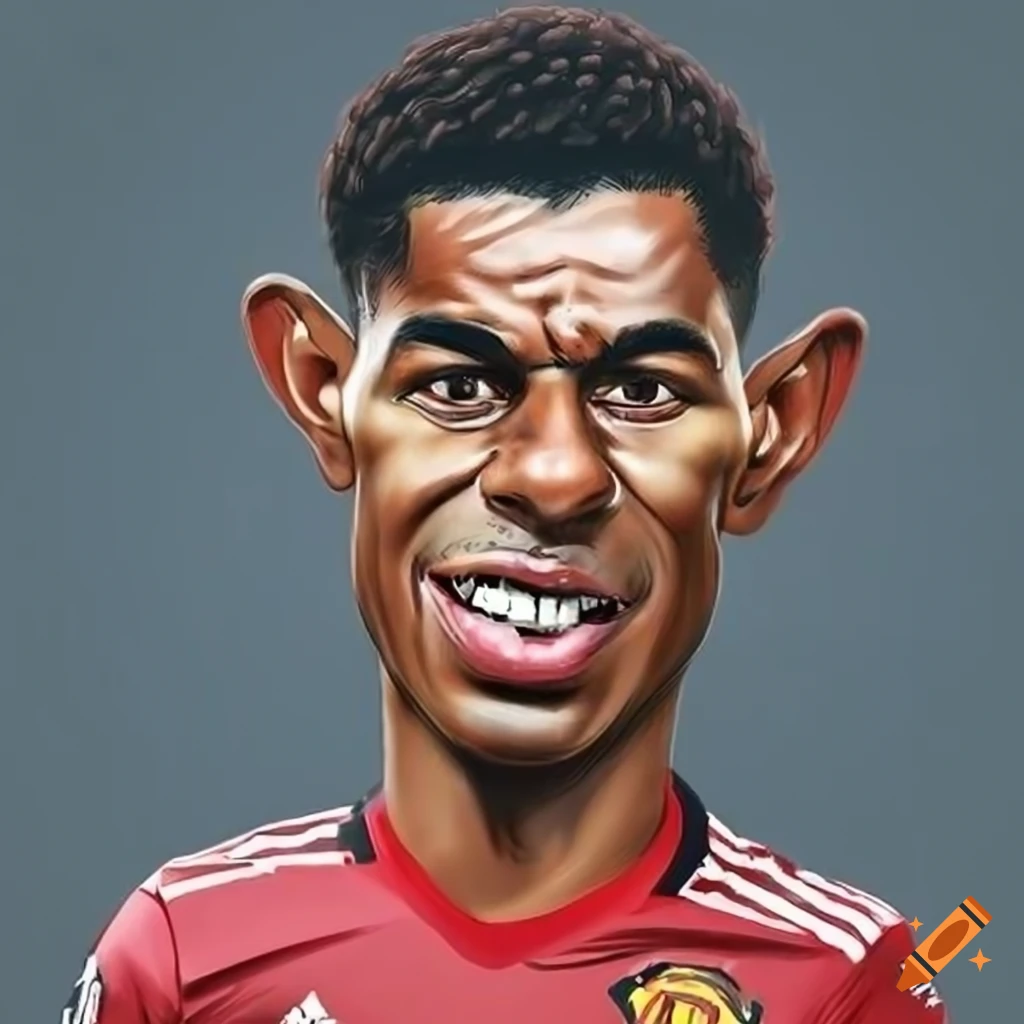 Caricature of marcus rashford