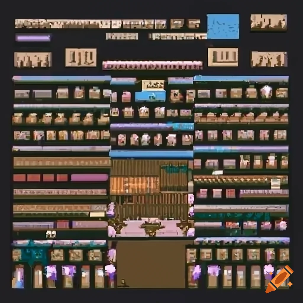 Ground sprites for a retro video game on Craiyon