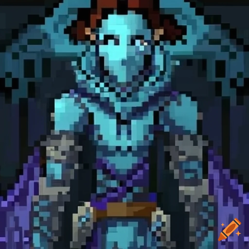 Pixel art of kain from soul reaver game on Craiyon