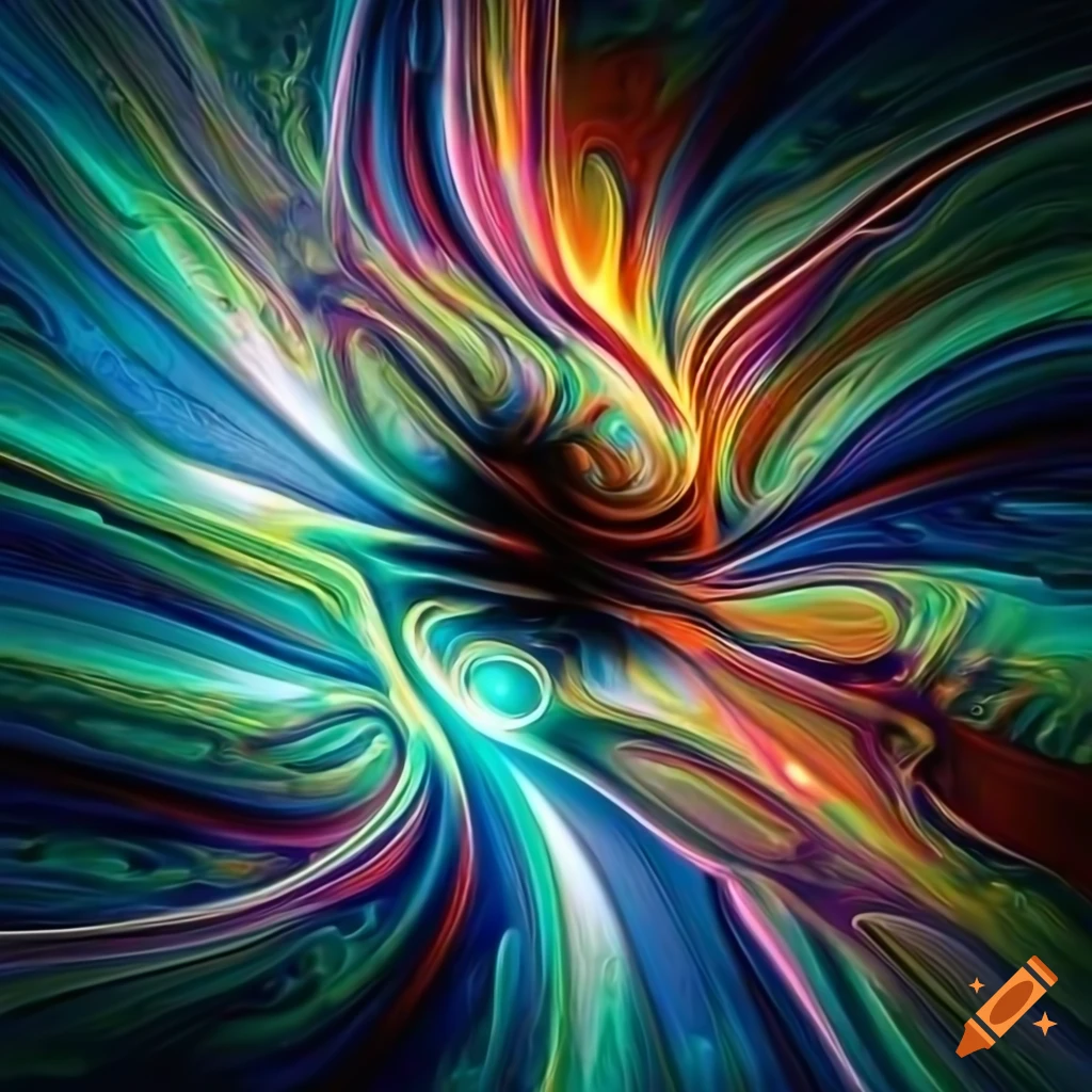 An ultra high resolution, surreal, abstract image representing elation ...