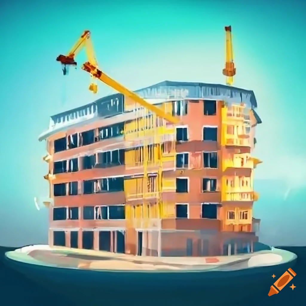 Four-storey school building under construction