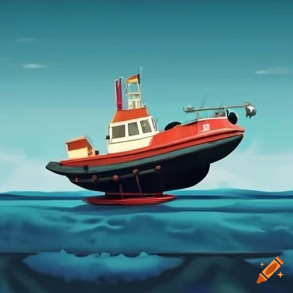 Flying tugboat on Craiyon