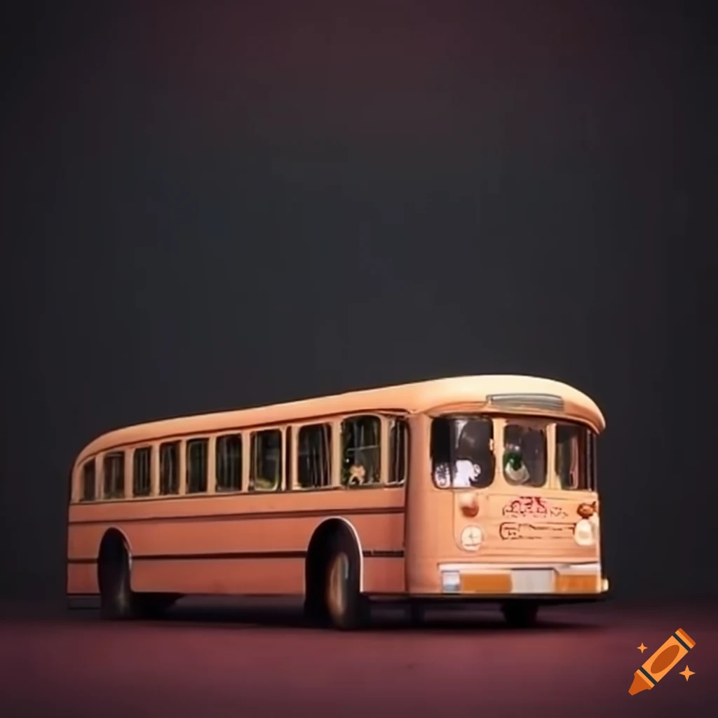 A bus in wes anderson's style on Craiyon
