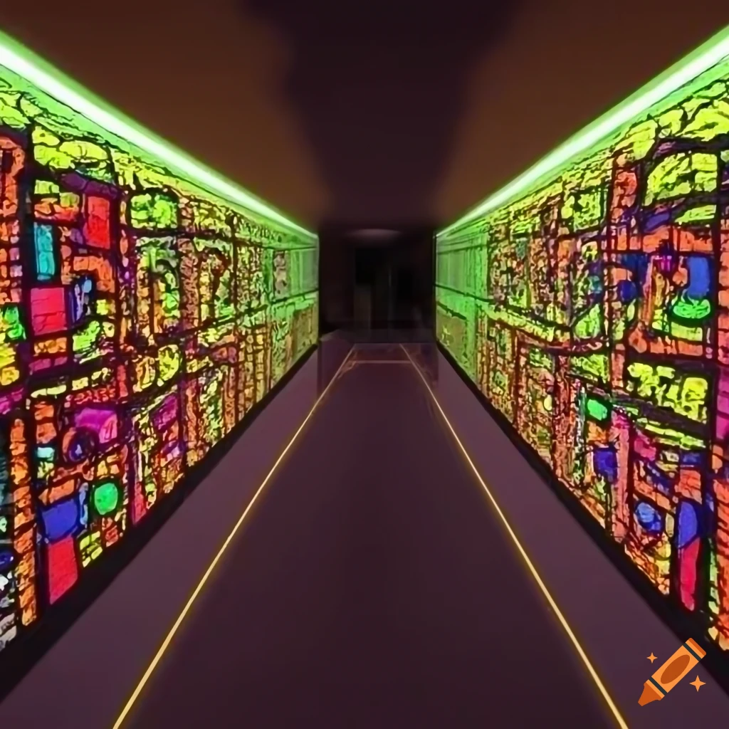 Realistic backlit fluorescent 3D interior space: "Chavín de Huántar ...