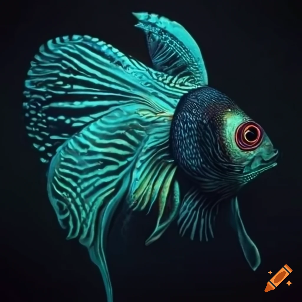 Poisson abyssal surréaliste algues folles