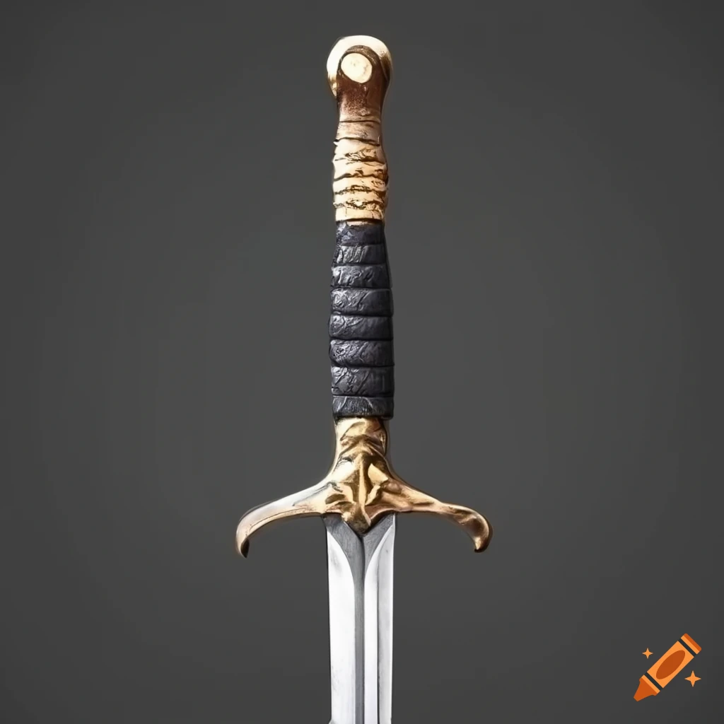 Sword with a black blade and wolf pommel