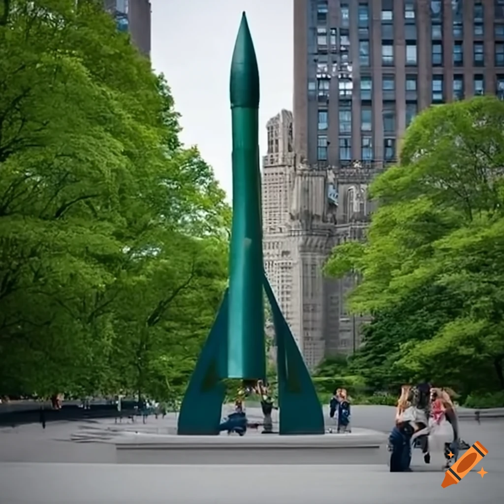 Missile sculpture in central park