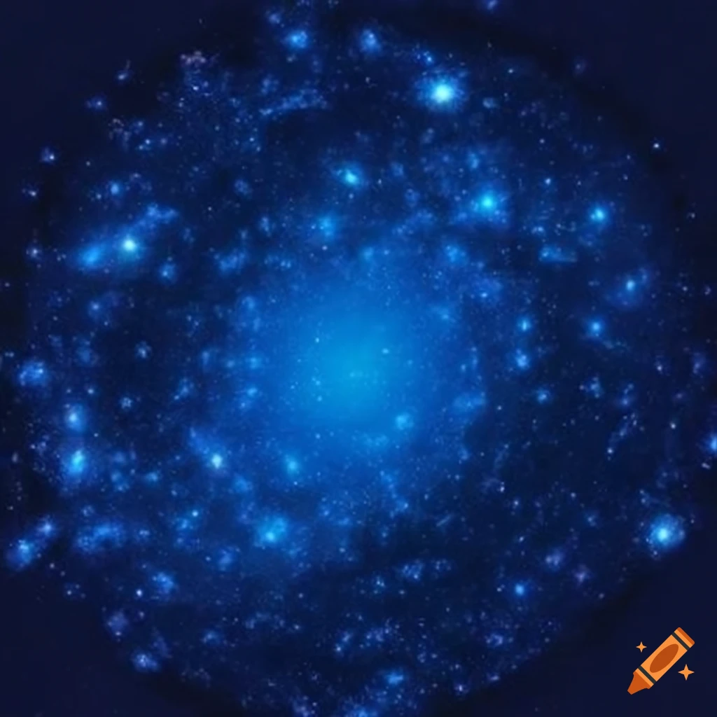 Endless galaxy of fuzzy blue stars on Craiyon