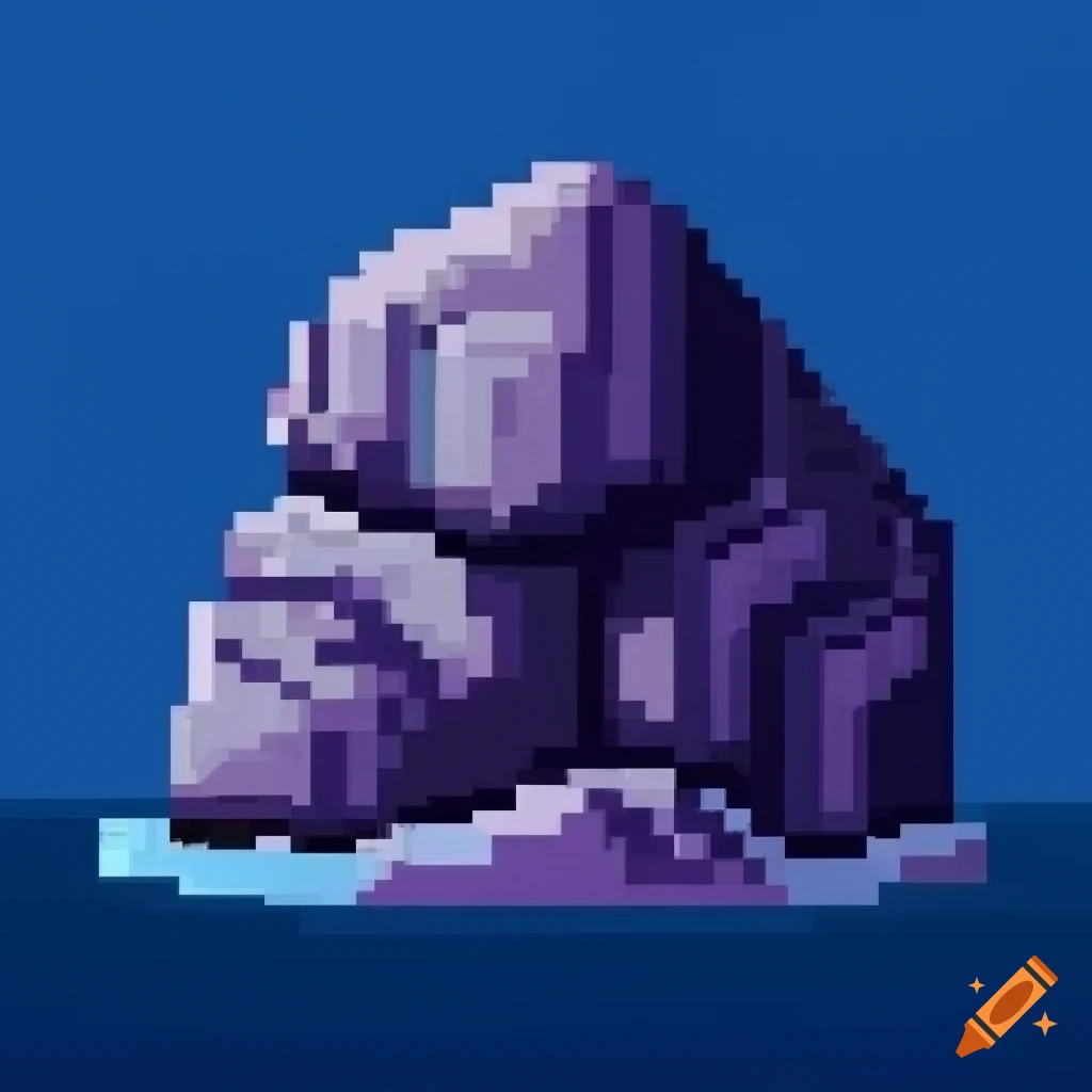 Rock simple pixelart on Craiyon