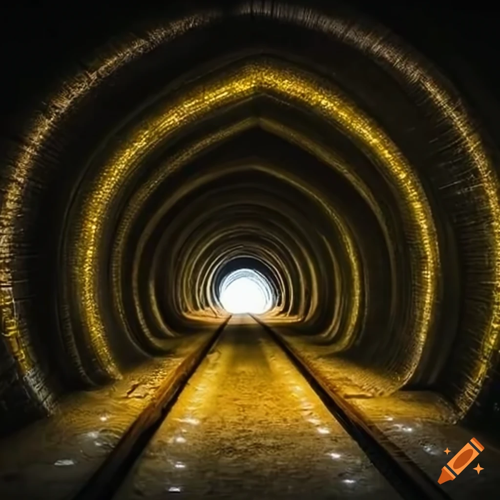 Tunnel with lights