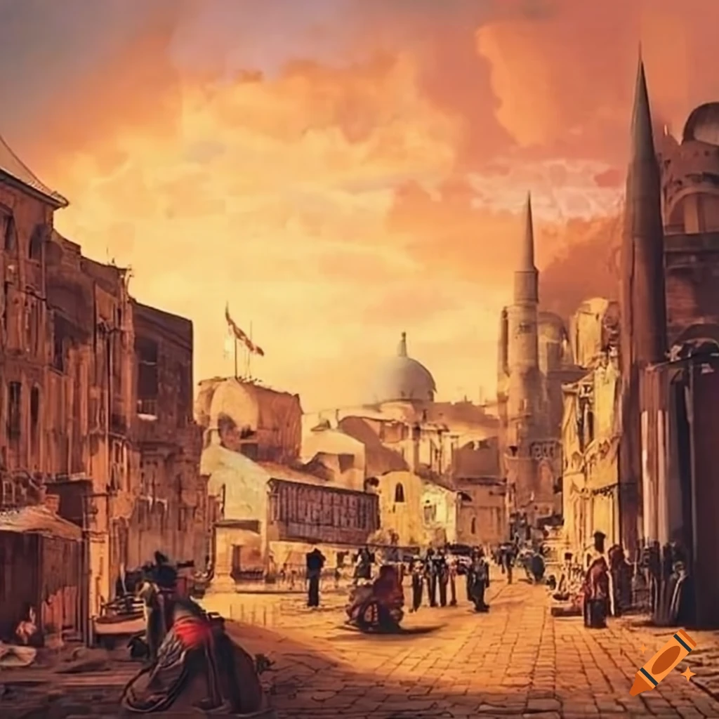 Turkey streets at the 1300s on Craiyon